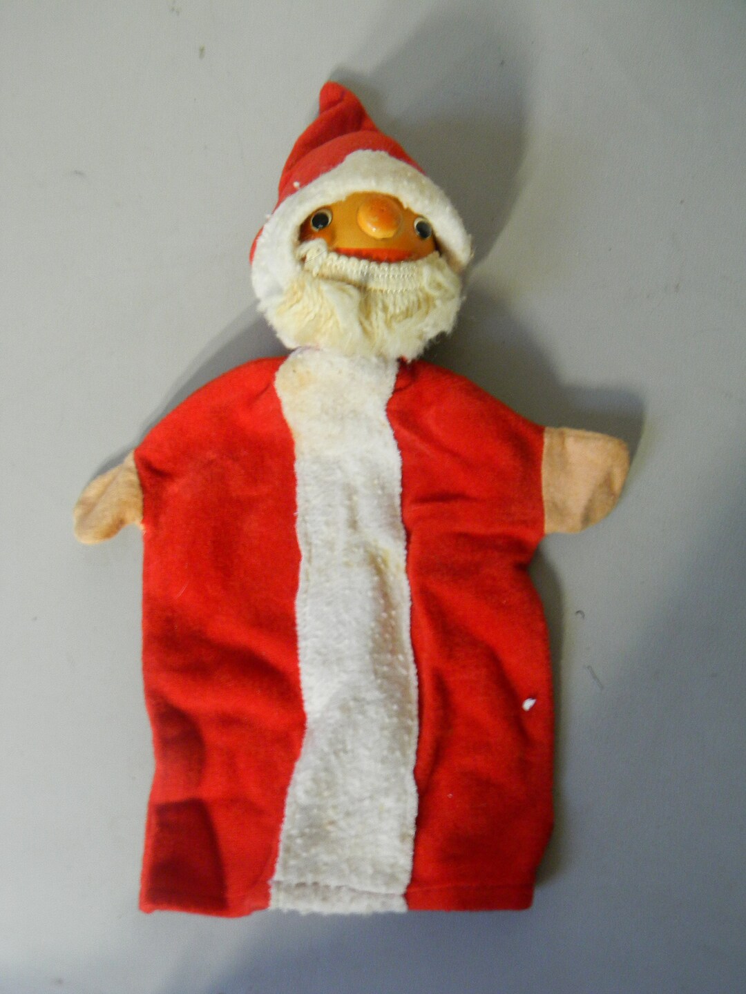 Vintage Santa Hand Puppet With Wooden Head - Etsy