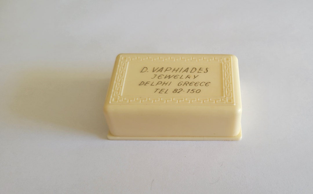 Vintage Plastic Jewelers Jewelry Box Delphi Greece - Etsy