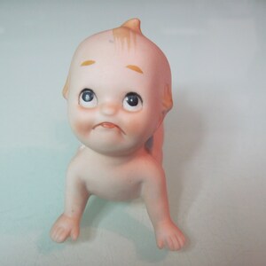 Vintage Porcelain Cupie Doll With Blue Wings - Etsy