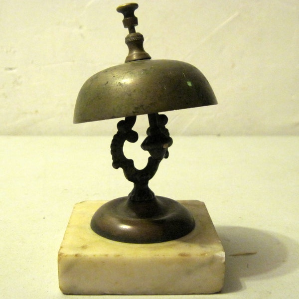 Antique Brass Hotel Desk Bell - Etsy