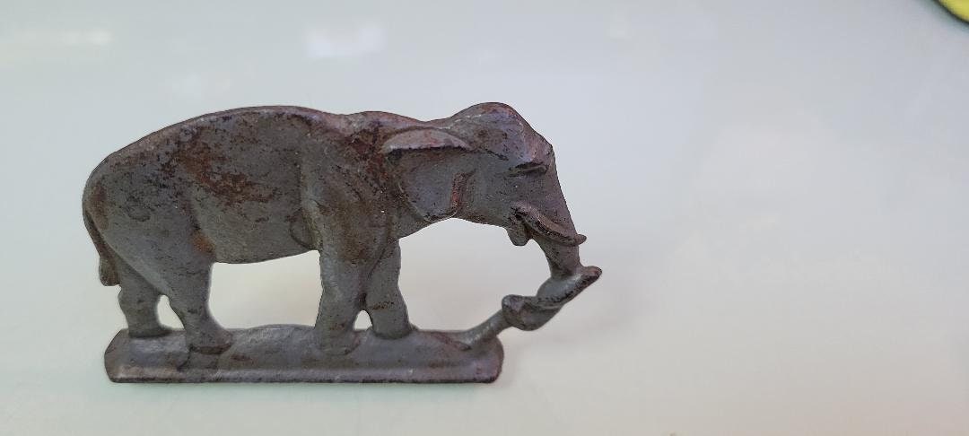 Vintage Metal Elephant Figure - Etsy