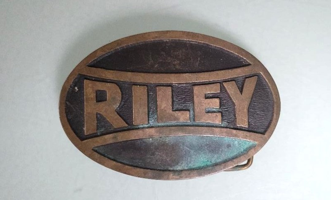Vintage Solid Brass Riley Belt Buckle Nugeria Art Foundry - Etsy