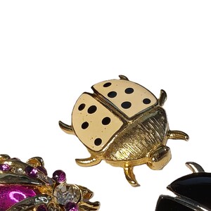 Three Vintage Rhinestone and Enamel Lady Bug Pins - Etsy