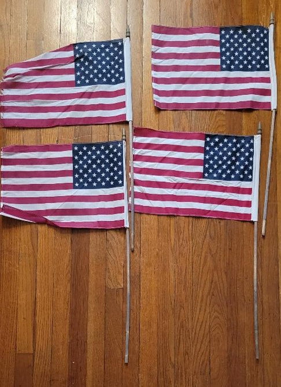 Lot of 4 Vintage American Parade Flags M - Etsy