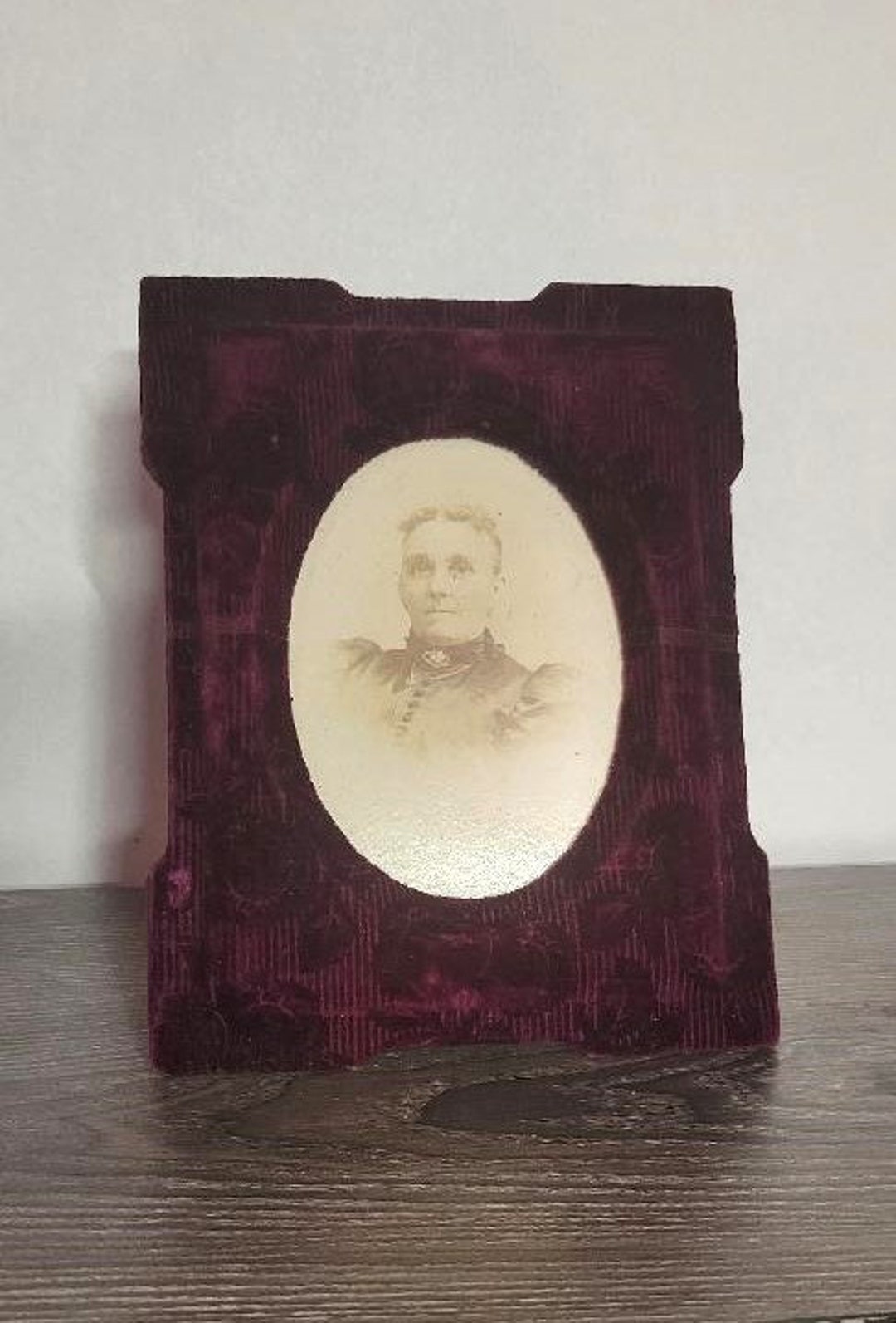 Antique Purple Velvet Picture Frame With Photo - Etsy