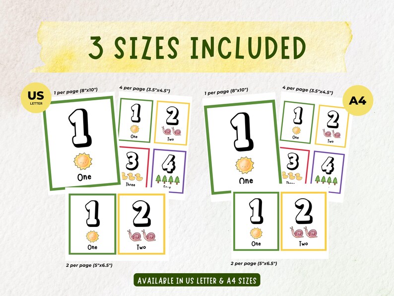 Printable Number Flashcards 1-20: Preschool Learning Activity (PDF ...