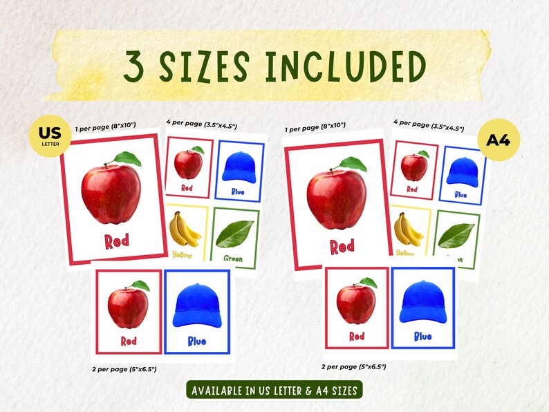 Printable Color Flashcards for Kids | Learning Colors Cards ...