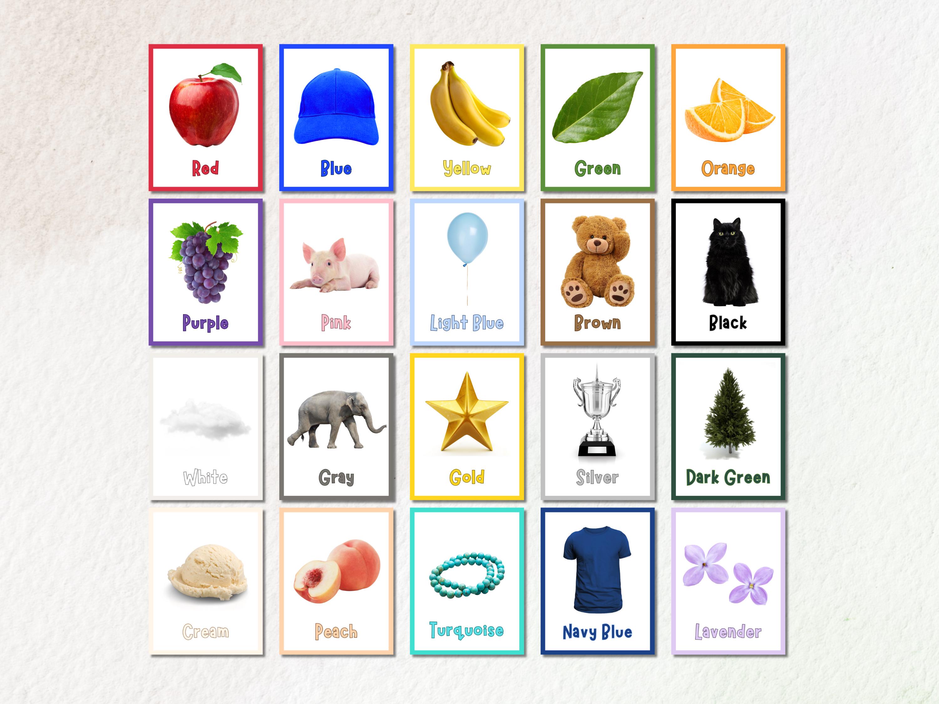 Printable Color Flashcards for Kids | Learning Colors Cards ...