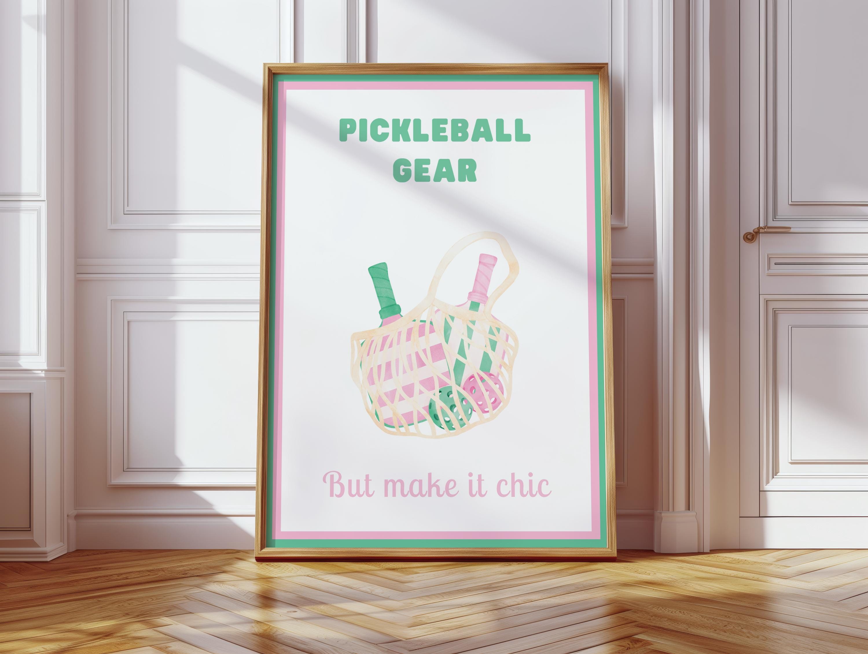 Pickleball Gear Printable Wall Art | Chic Watercolor Pickleball Decor ...