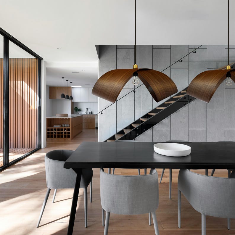 Wooden Chandelier – the Foldia Walnut Pendant Lamp Embodies Nature’s ...