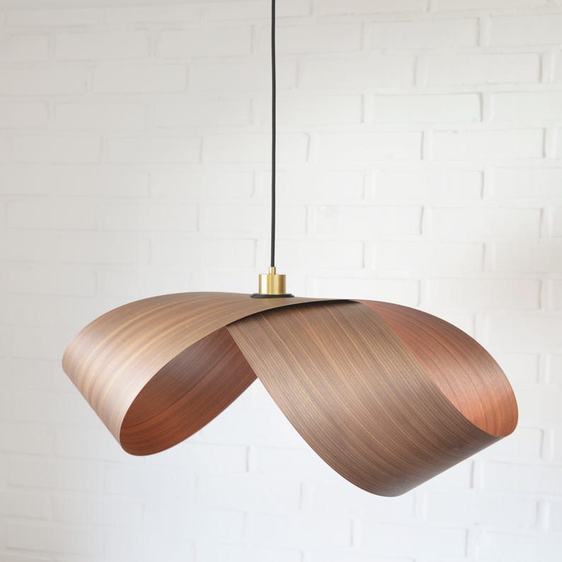 Wooden Chandelier – the Foldia Walnut Pendant Lamp Embodies Nature’s ...