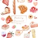 Bakery & Dessert Clipart – Watercolor Food Illustrations for Digital ...