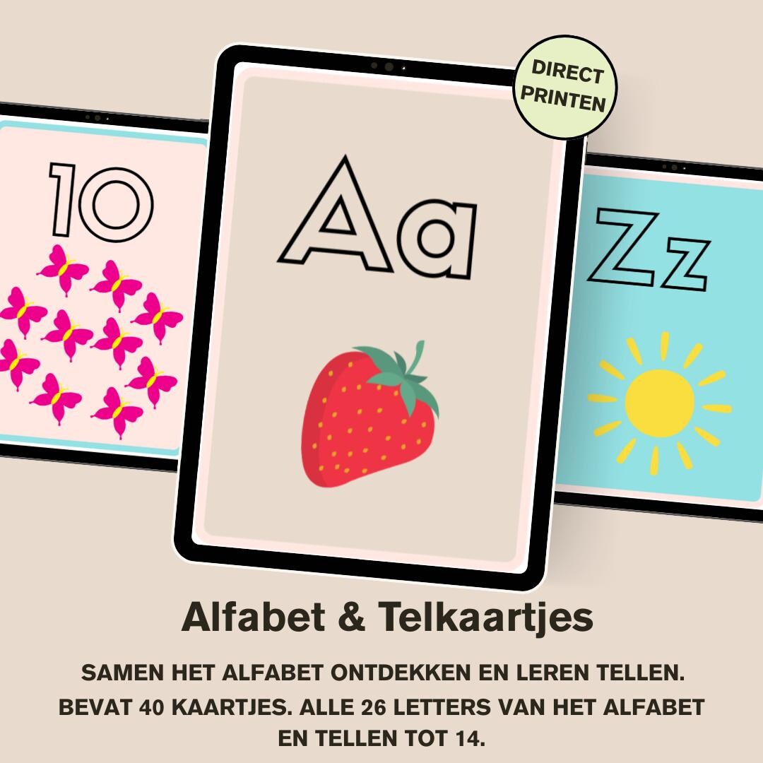 Alphabet & Counting Cards Learn Letters and Numbers Playfully - Etsy