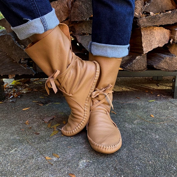 Moccasin Boots - Etsy