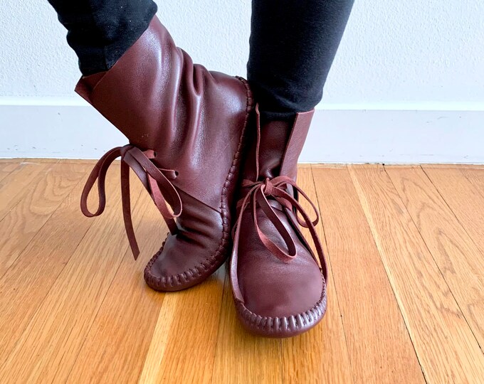 Handmade Leather Moccasins | Handmade Moccasins | Moccasins | Hi-top ...