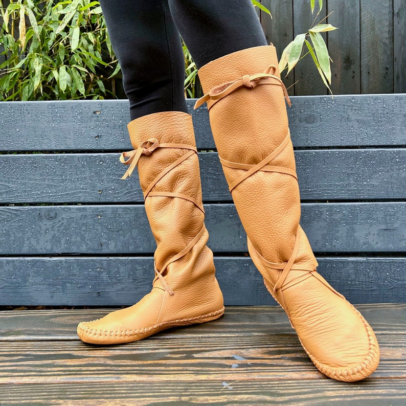 Moccasins, Indigenous Maker, Moccasin Boots, Super Tall Wrap Boots ...
