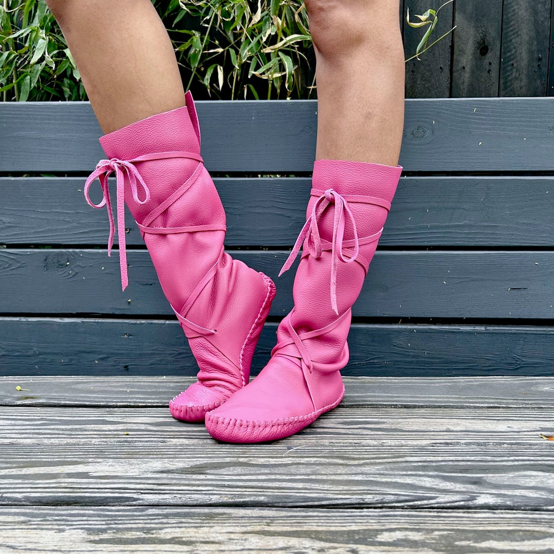 Handmade Moccasins Indigenous Maker Moccasins Moccasin Boots Wrap ...