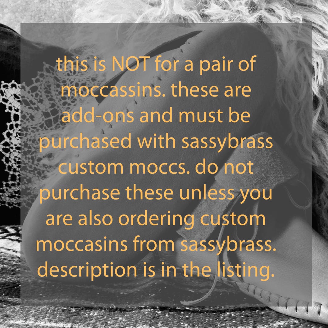 Double Leather Outer Sole Add-on for Sassybrass Custom Moccasins Only ...