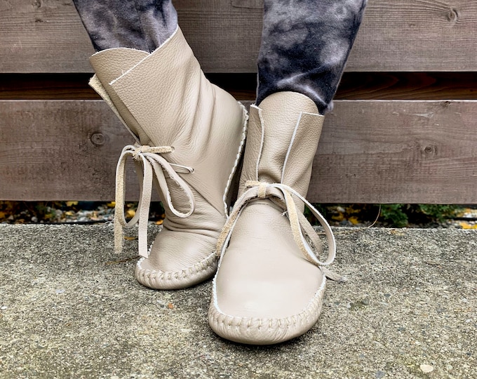 Hand Made Leather Moccasins - Etsy Canada