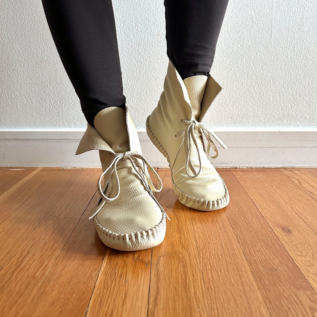 Handmade Moccasins Indigenous Maker Handmade Moccasins Hi-top Moccasins ...