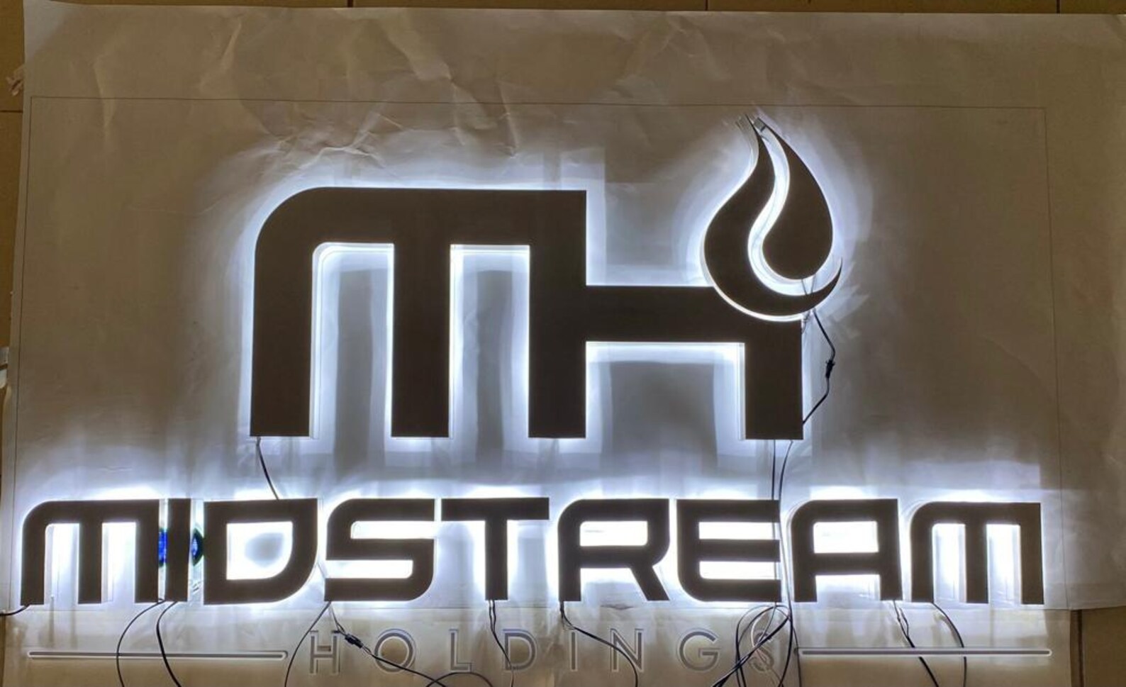 Custom 3D LED Backlit Metal Sign: Storefront & Business Logo - Etsy