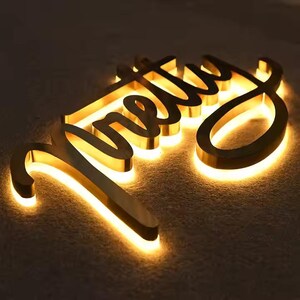 LED Backlit Sign, Storefront Sign, Business Signboard, Shop Sign, 3D ...