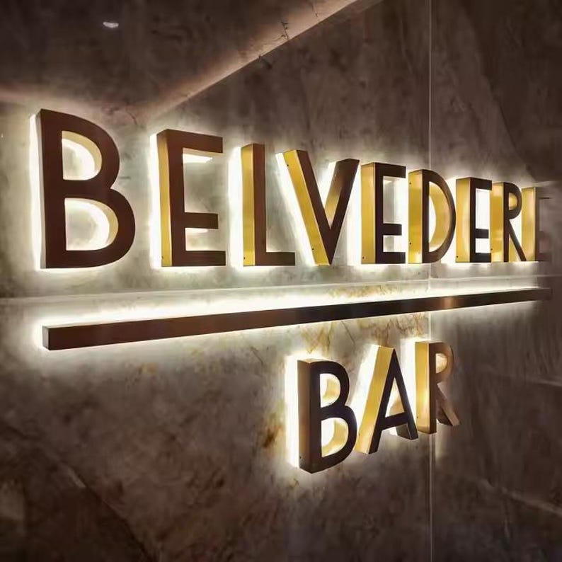 Custom 3D Metal Backlit Business Logo Sign - LED Office Decor - Etsy
