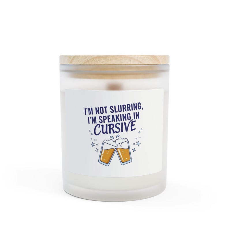 Cursive Love Frosted Glass Candle, Perfect for Home Decor, Housewarming ...