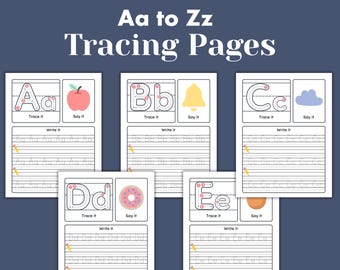 Alphabet Tracing Book A-Z: Handwriting Practice for Kids (PDF Download ...
