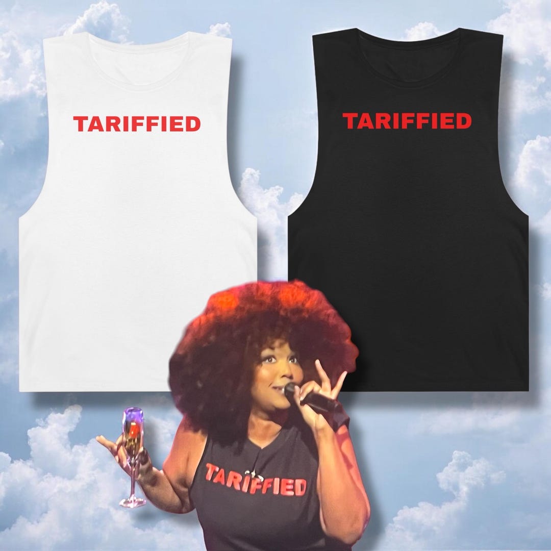 LIZZO WEARING Our TARIFFIED Unisex Shirt, Summer Sleeveless Tee, Gift ...