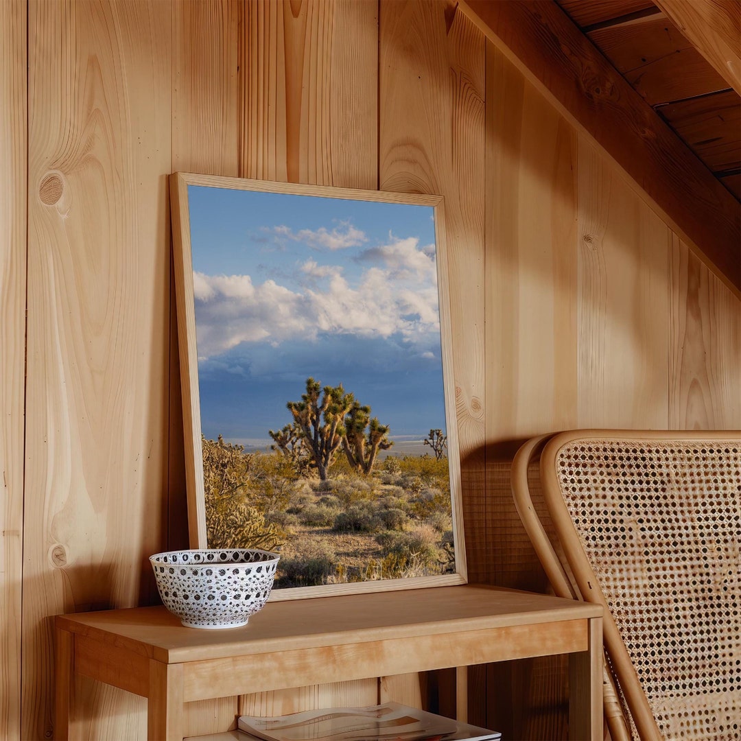 Desert Glow - Joshua Tree Photography, Vertical Golden Hour Wall Art ...