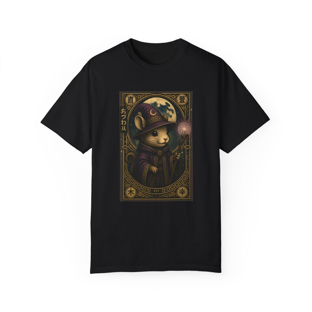 Magic Mouse T-shirt, Front and Back Mouse, 2side Magician Mouse, Wizard ...