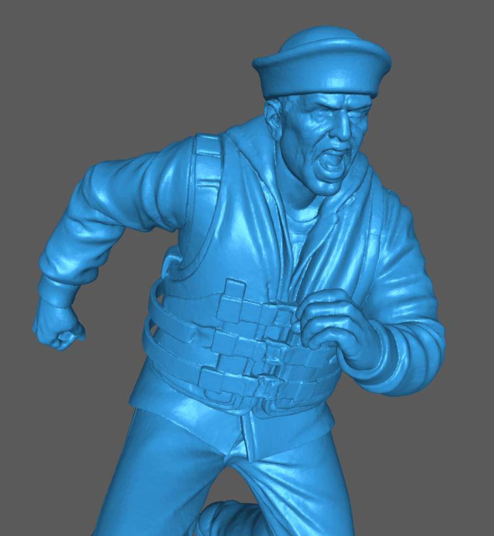 Running Sailor/seaman 3D Model With Life Jacket STL File | Dynamic ...