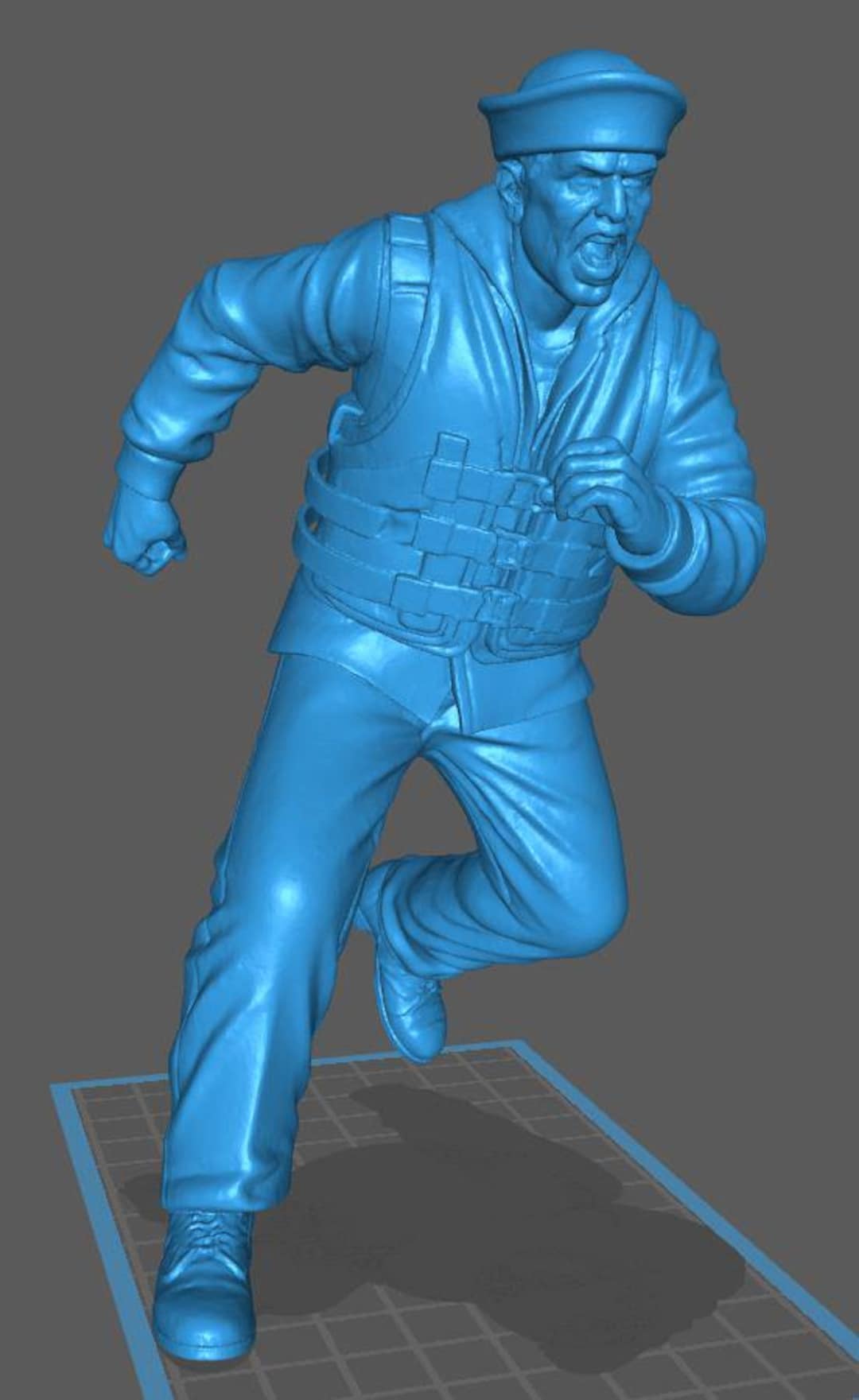 Running Sailor/seaman 3D Model With Life Jacket STL File | Dynamic ...