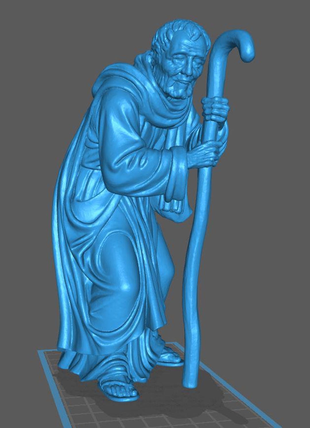 Old Shepherd 3D Print File - Elder Pilgrim Miniature STL - Humble ...