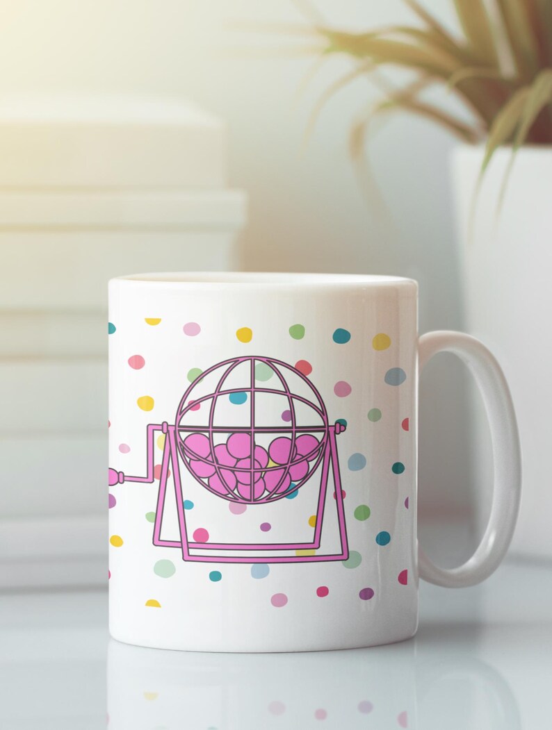 Playful Bingo Ceramic Mug - Fun Coffee Cup for Game Nights, Gift for ...