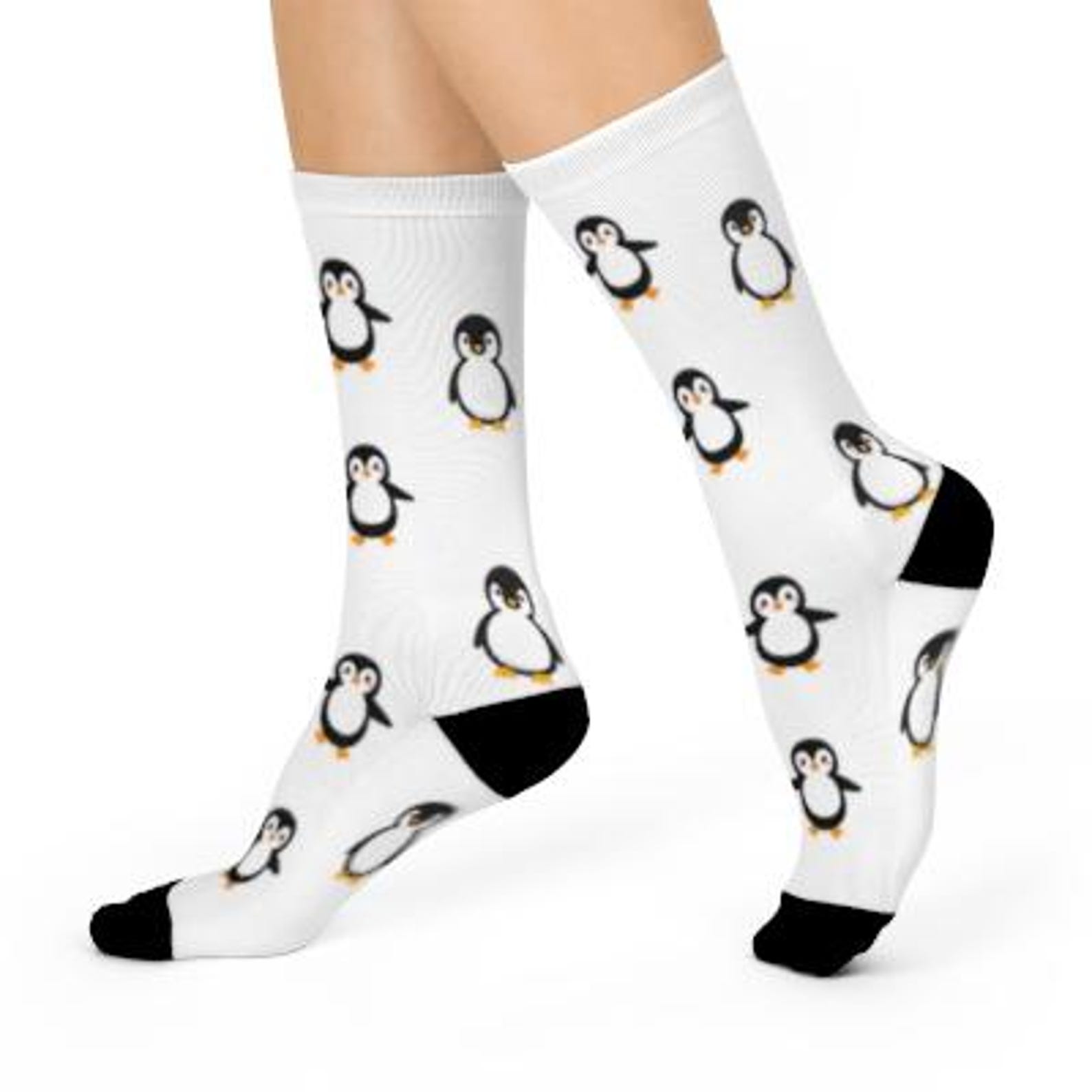 Cute Penguin Crew Socks, Cozy Animal Socks, Fun Gift for Animal Lovers ...
