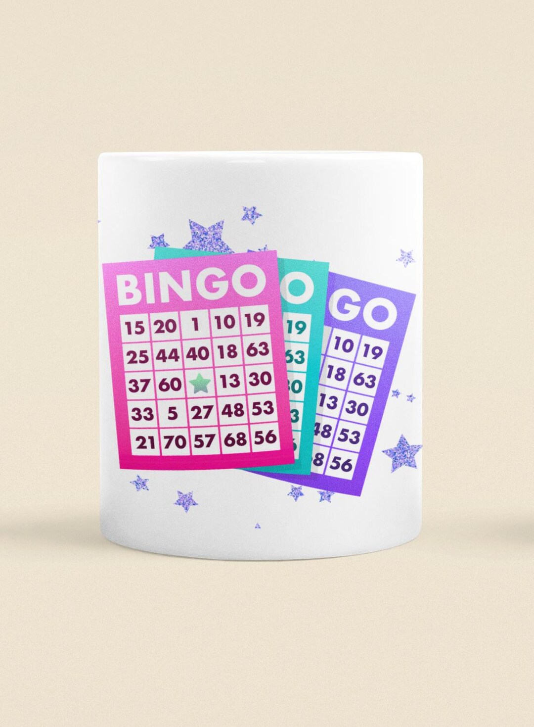 Bingo Night Ceramic Mug - Fun Gift for Game Lovers, Coffee Mug, Party ...