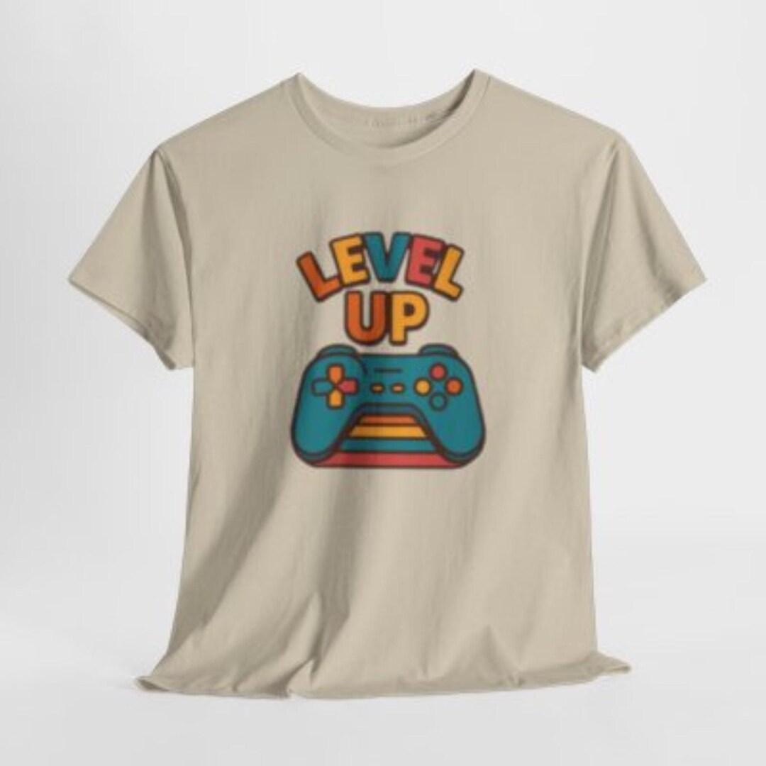 Level up Gamer Tee - Fun Retro Gaming Shirt, Perfect for Gamers ...