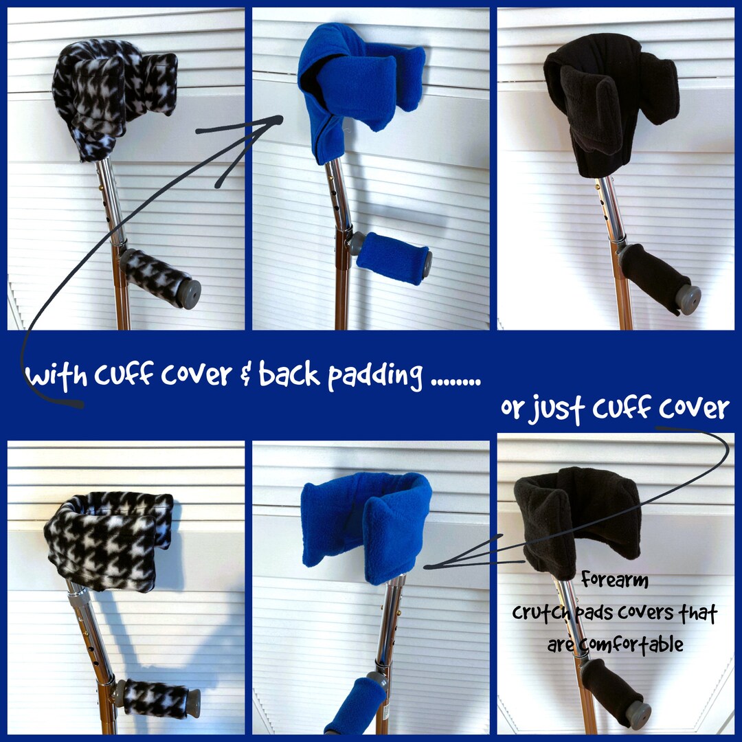 Anti-pilled Plush Fleece FOREARM Crutch Pads, Bounce Back Padded ...