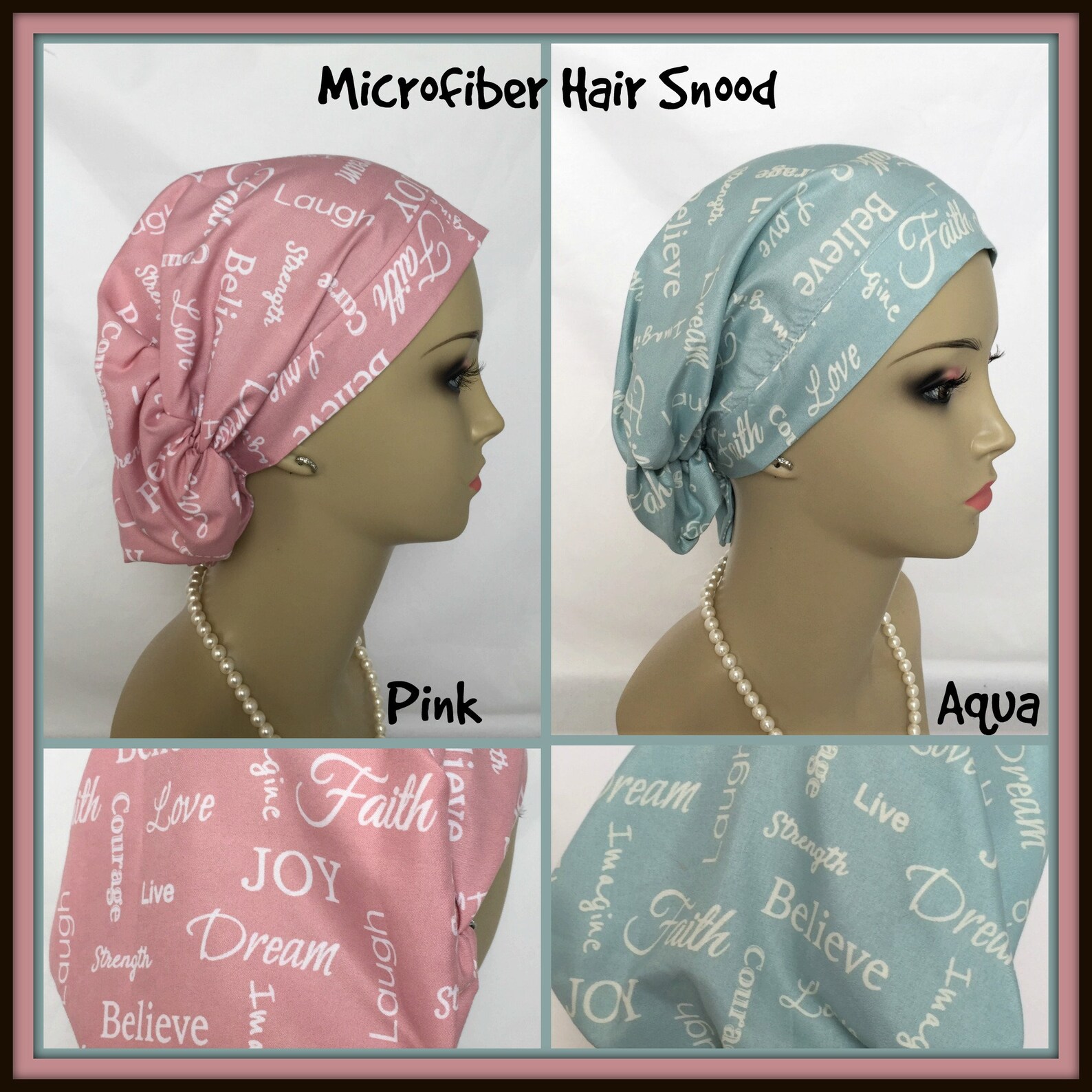 Microfiber Inspirational Hair Snood Turban,printed PPE Headwear, Chemo ...