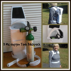 White Red Vinyl Backpack, Lightweight Backpack,padded Oxygen M6 B Tank ...