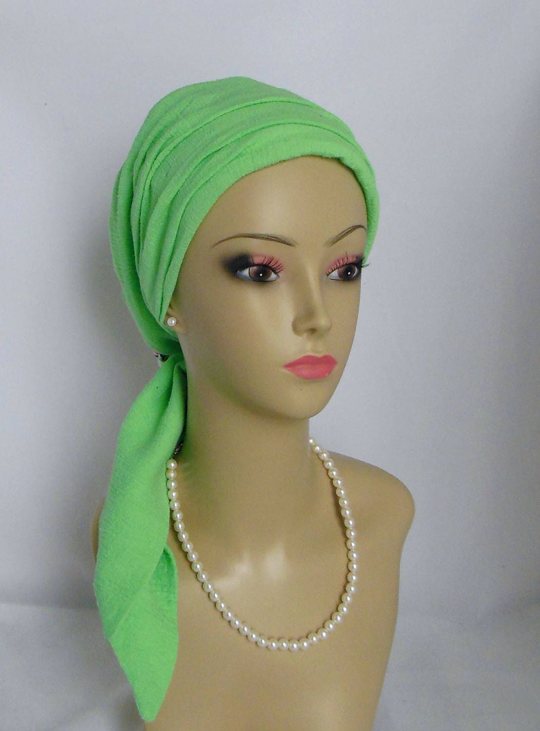 Gauze Scarf Turban Mint Green Chemo Volumizer Headwear - Etsy
