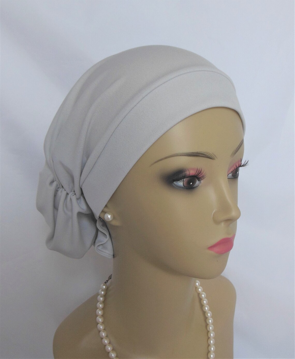 Hair Snoods,silver or Pink Satin Jersey Turban,volumizer Chemo Headwear ...