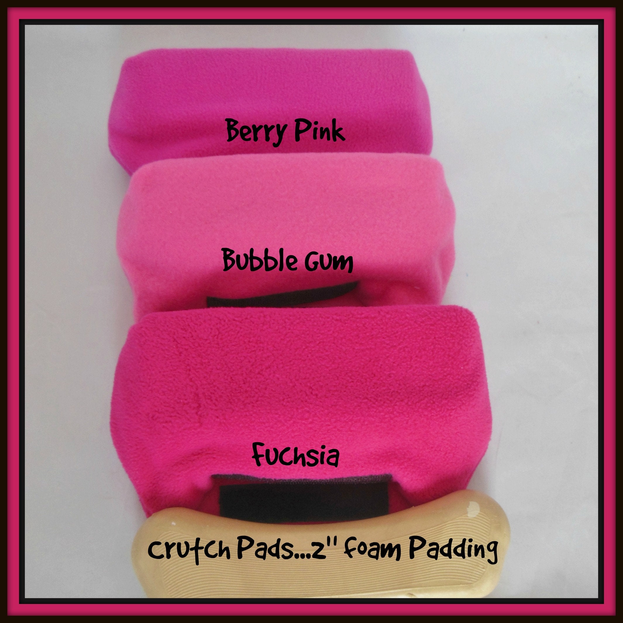 Pink Fuchsia Fleece Bounce Back Padding Crutch Pad Covers | Etsy