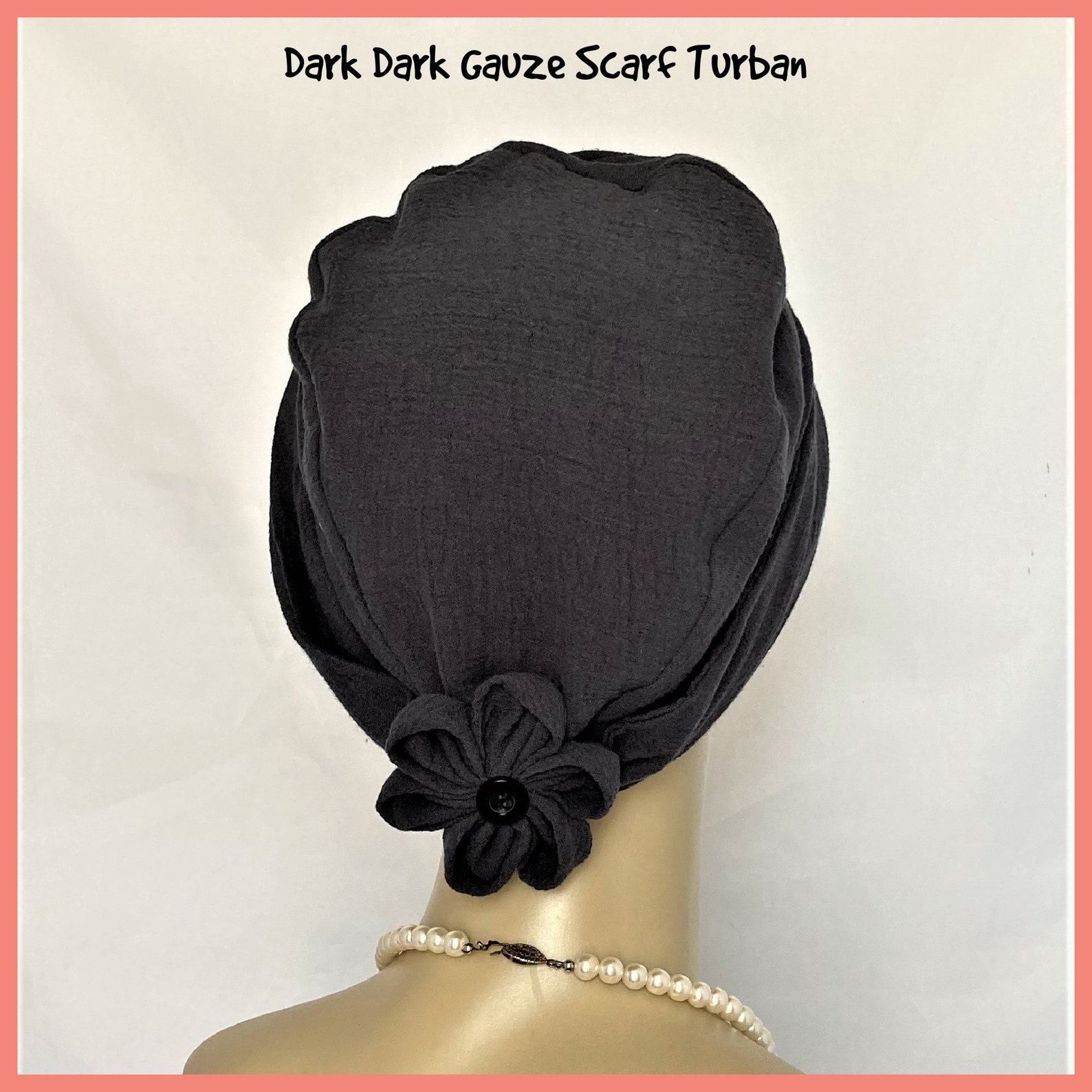 Gauze Scarf Turban Dark or Medium Gray Volumizer Chemo - Etsy