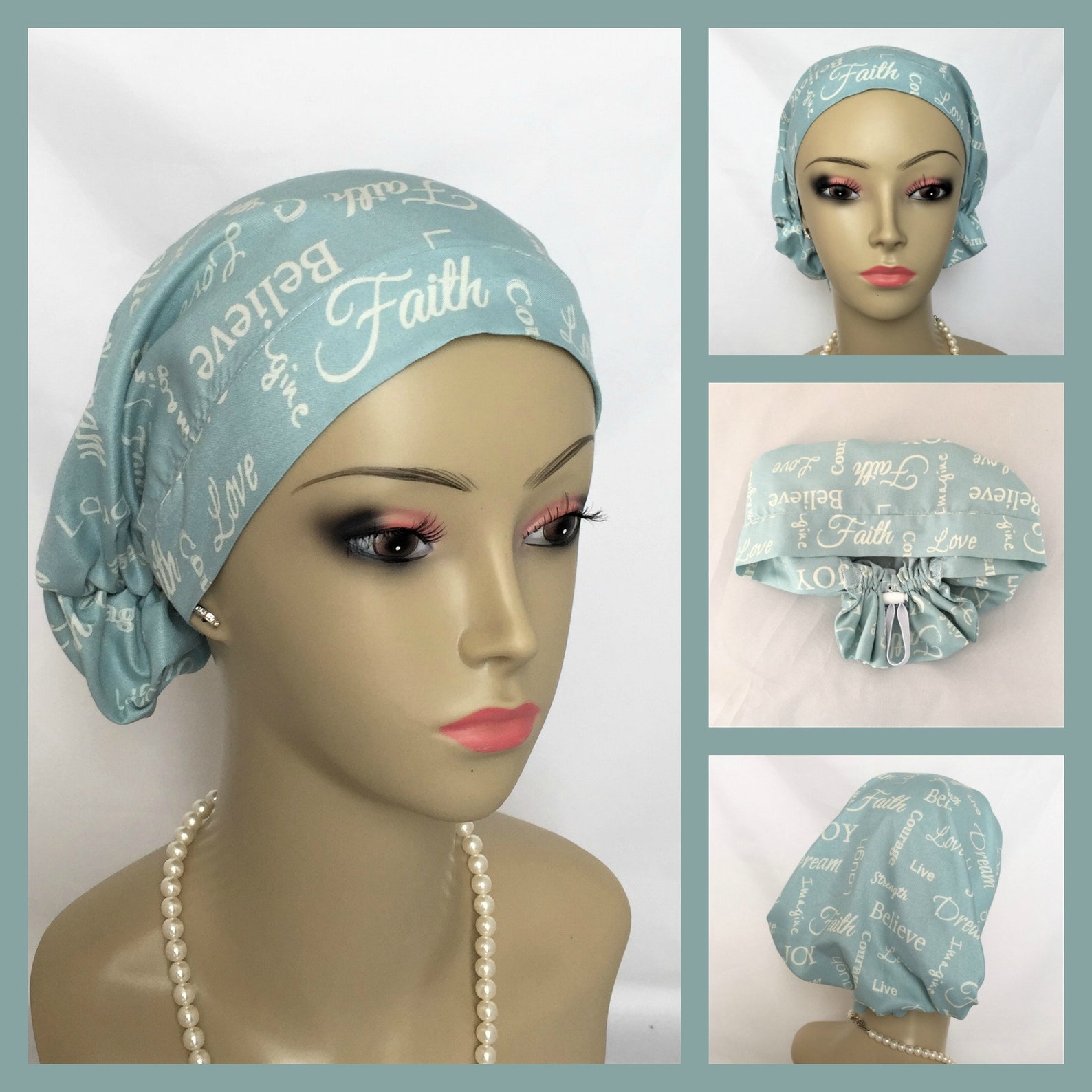 Microfiber Inspirational Hair Snood Turban,printed PPE Headwear, Chemo ...