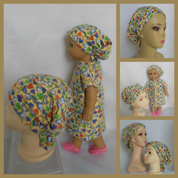 Toddler Hair Snood With 18 Doll Hospital Outfit Hearts - Etsy