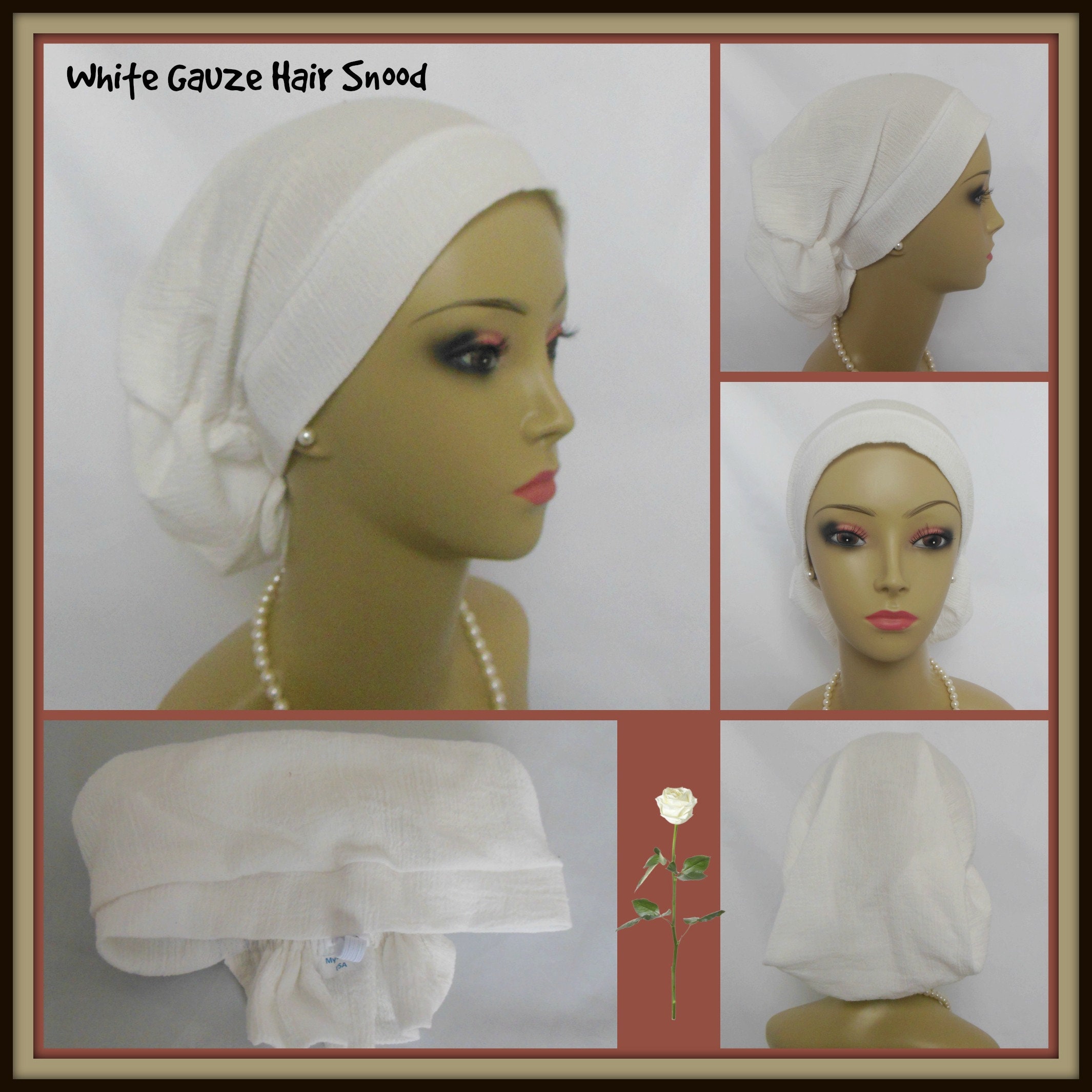 Pastel Gauze Scrub Caps, Hair Snood Turban. Breathable Volumizer Chemo ...