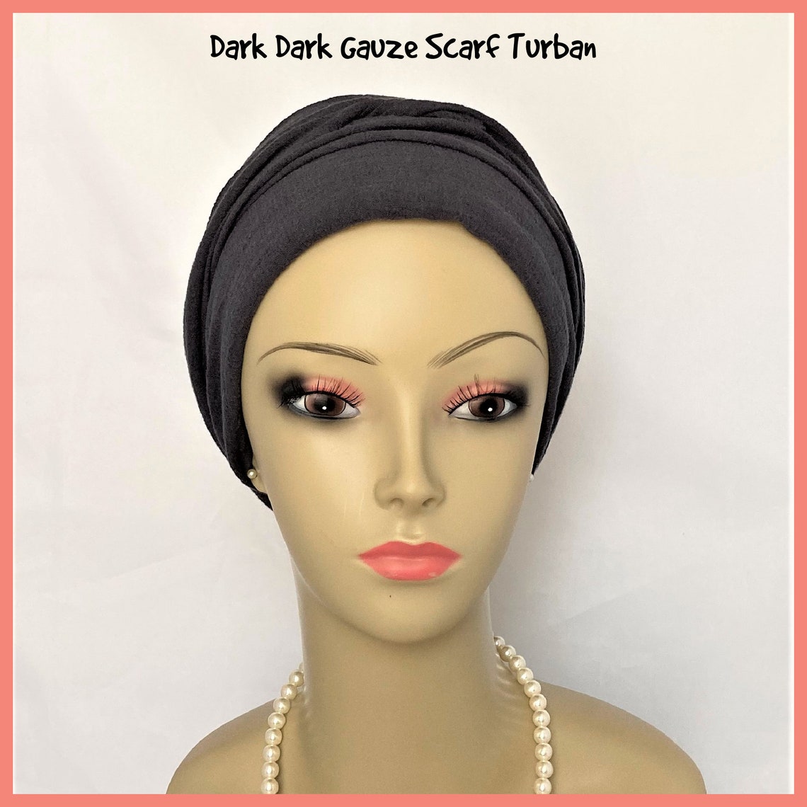 Gauze Scarf Turban Dark or Medium Gray Volumizer Chemo - Etsy
